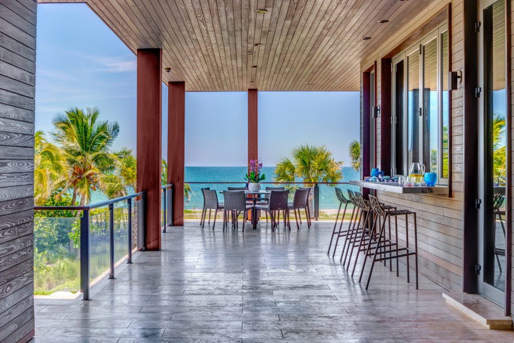 Modern Coastal Terrace View - Michael A. Gilkey, Inc.